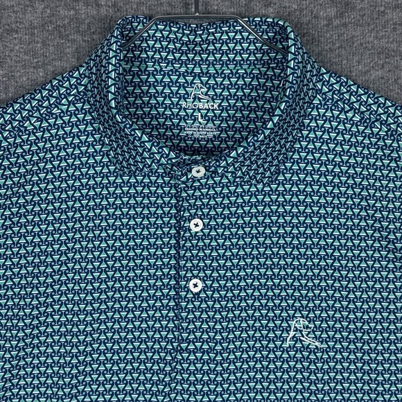 Rhoback | Shirts | Rhoback Polo Shirt Mens Large The Shaken Geometric ...
